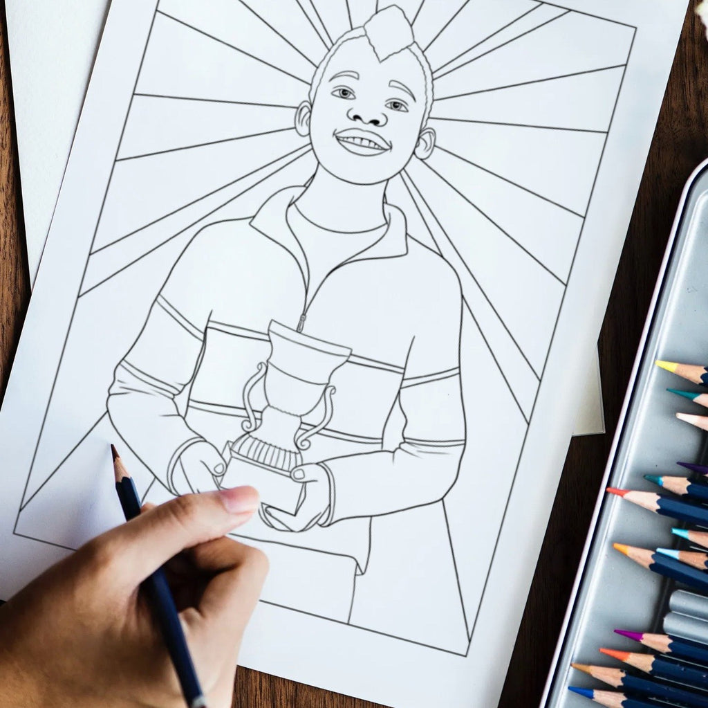 african american boy coloring pages