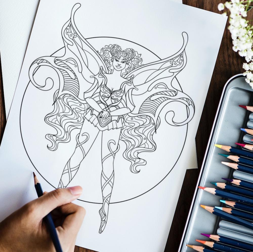 destiny the rock star fairy coloring pages