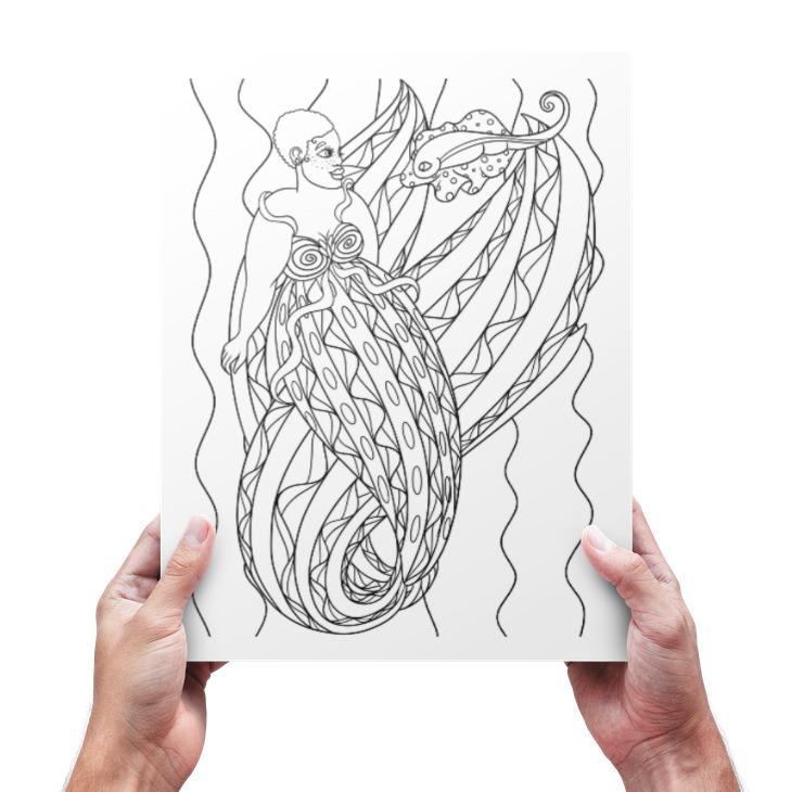 Fantasy Mermaid Coloring Pages
