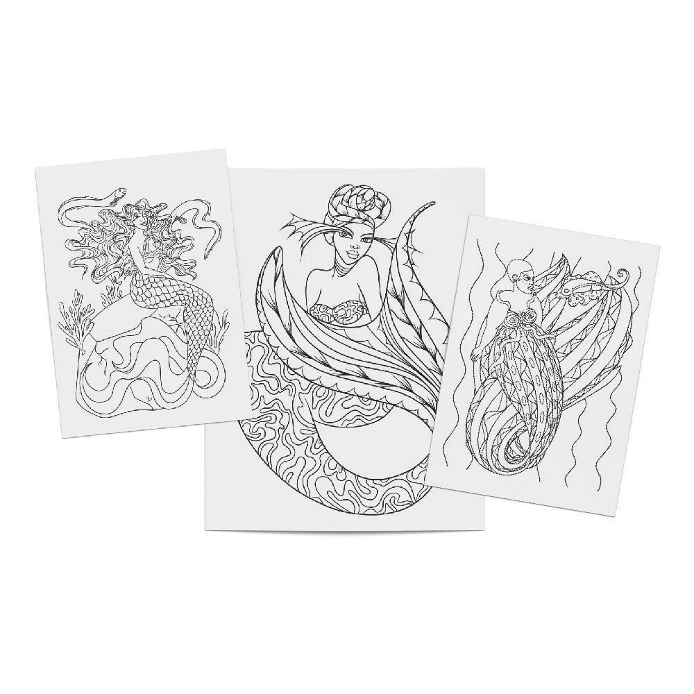 printable coloring pages of mermaids